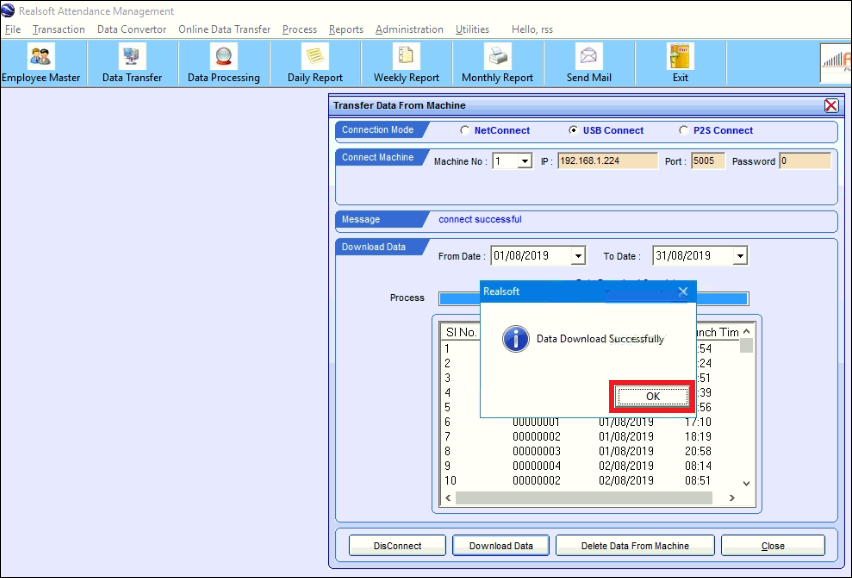 How to download report from RealTime biometric?