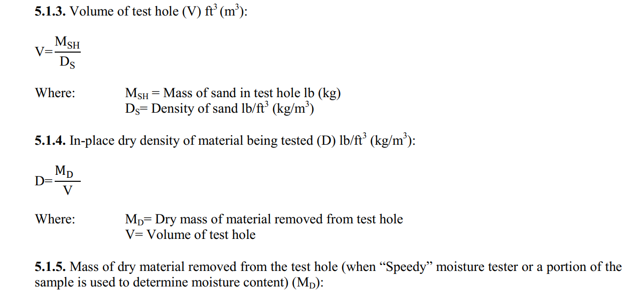 FIELD DENSITY TESTS OF SOILS, TREATED BASE COURSES AND WATER BOUND BASE ...