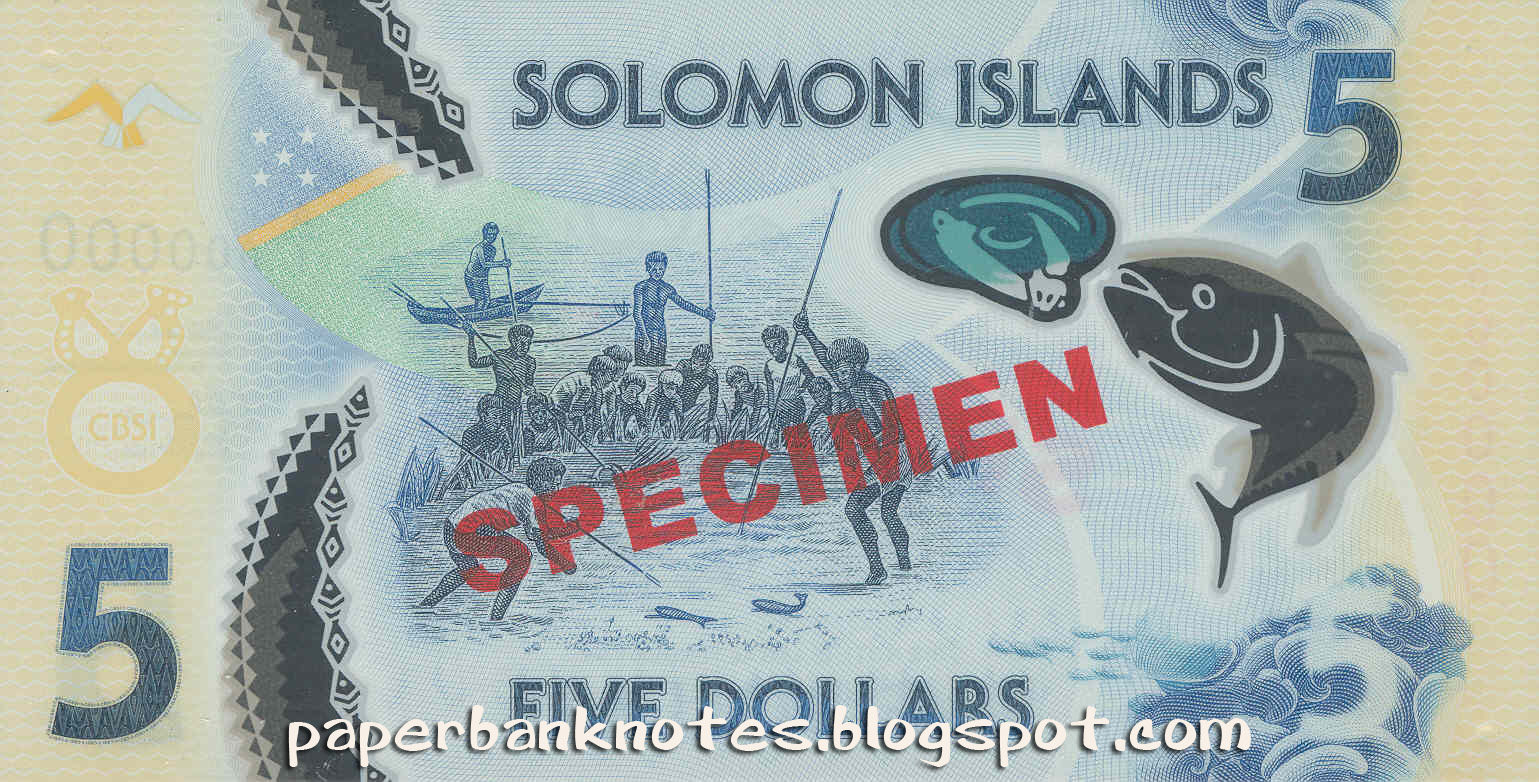 oceania: ..Solomon Islands - $5 Polymer Series ND2019 Specimen s ...