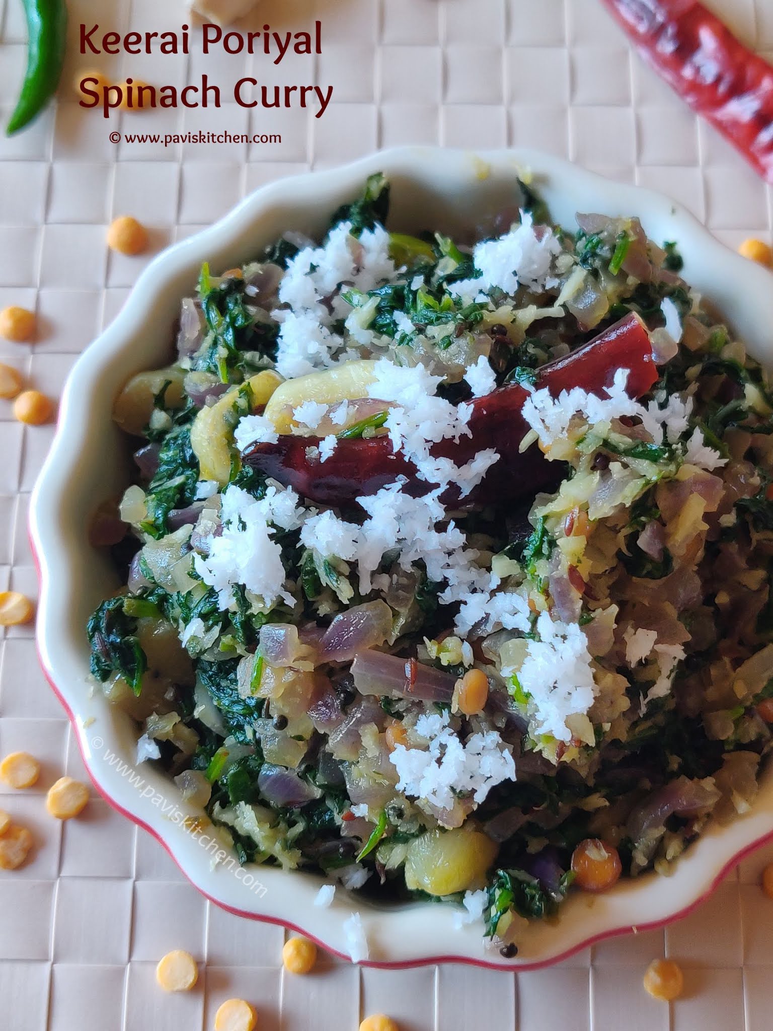 pasalai keerai poriyal | palak keerai poriyal | Tamilian spinach ...