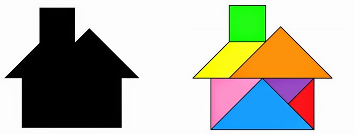 Rosearts- Atividades para imprimir: Tangram- Diferentes figuras com sombra