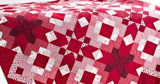 Red Patchwork Christmas Quilt - Pattern