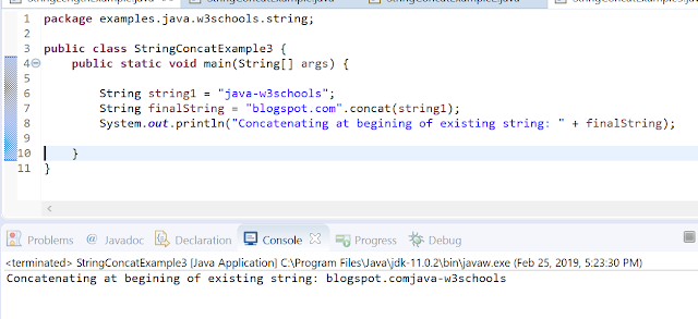 String concat() in java with example | JavaProgramTo.com