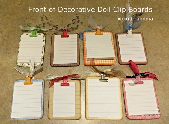 xoxo Grandma: Decorative Doll Clip Boards