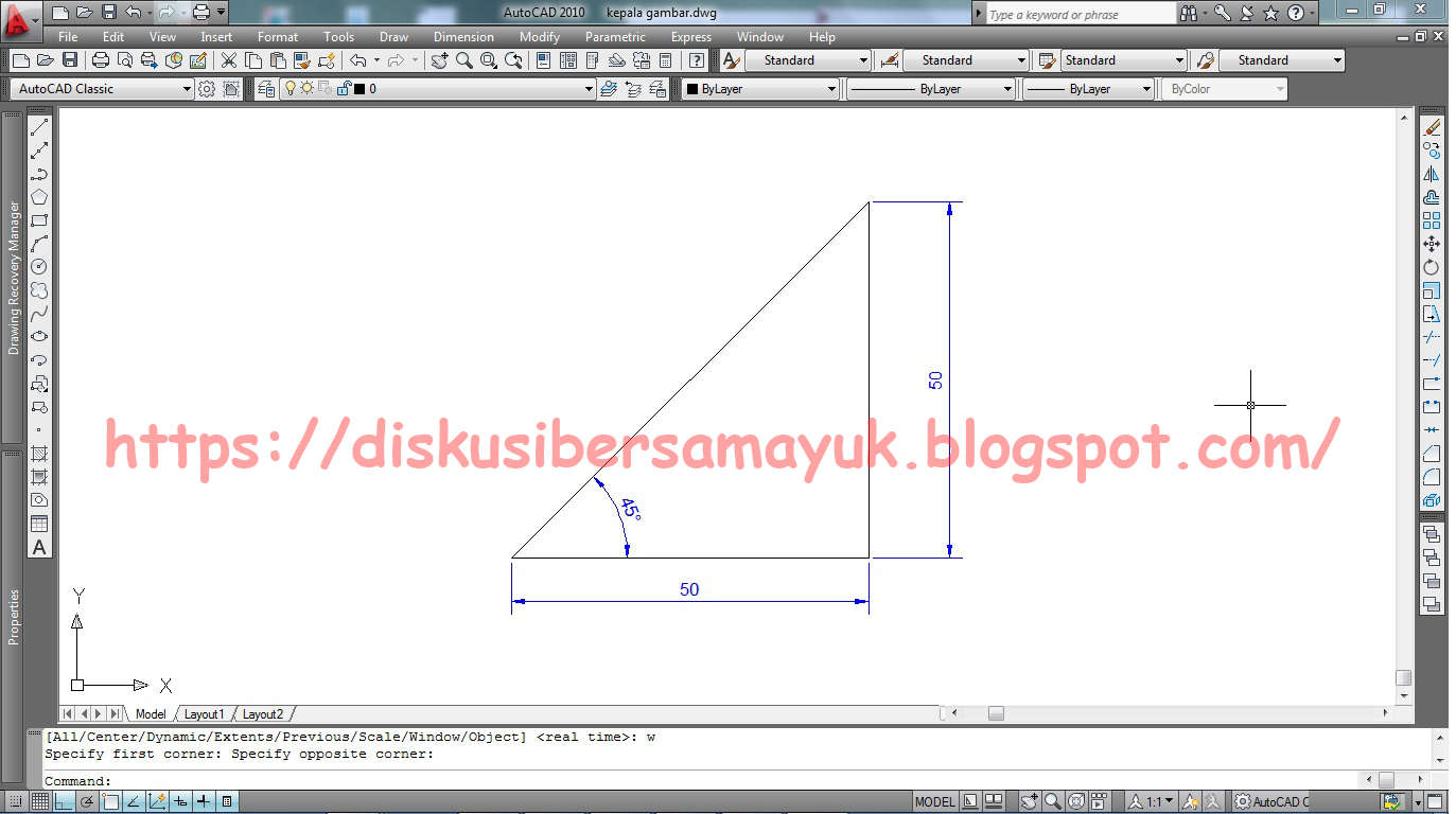 Koordinat Pada AutoCAD