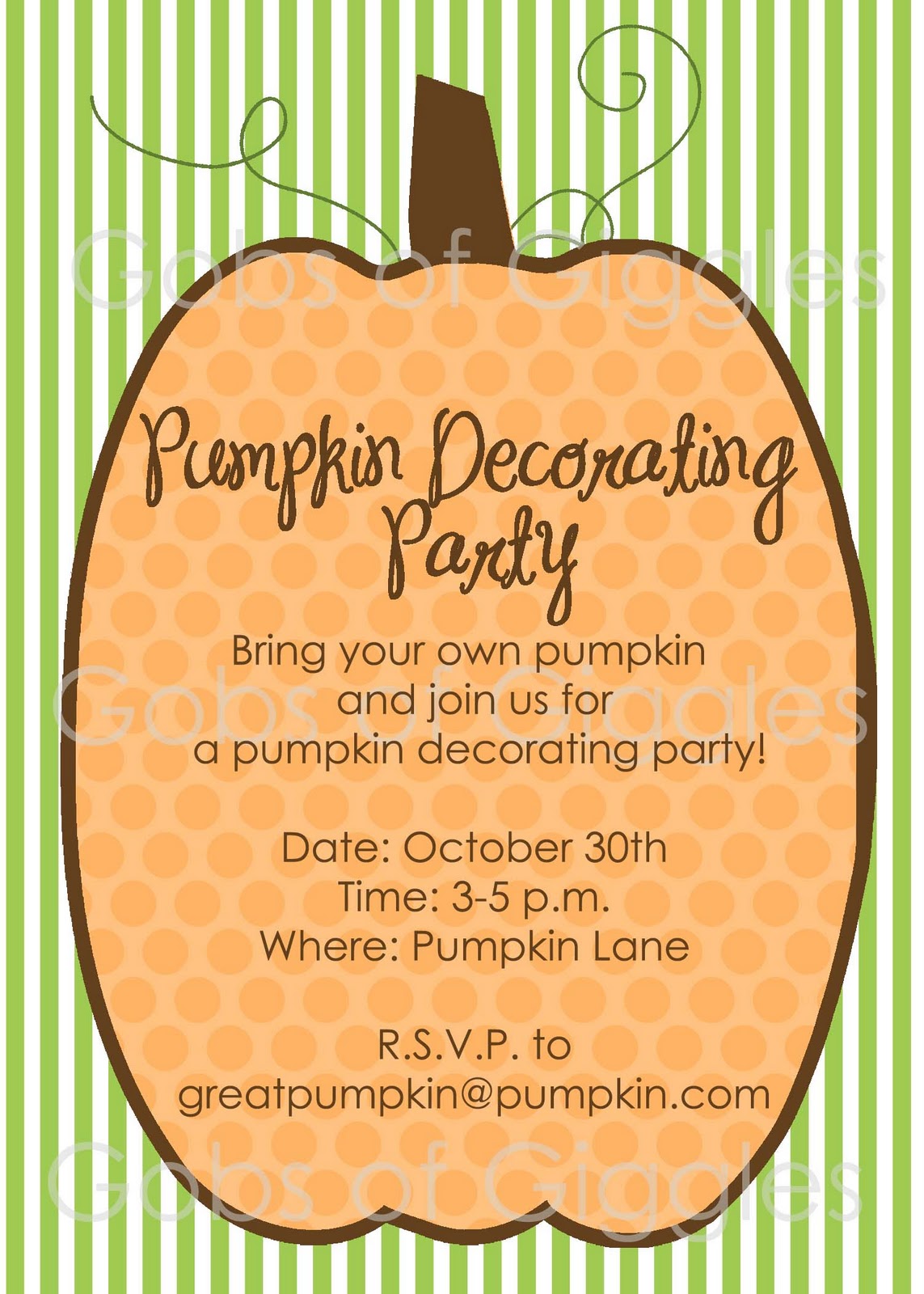 Gobs of Giggles: Pumpkin Party Planning