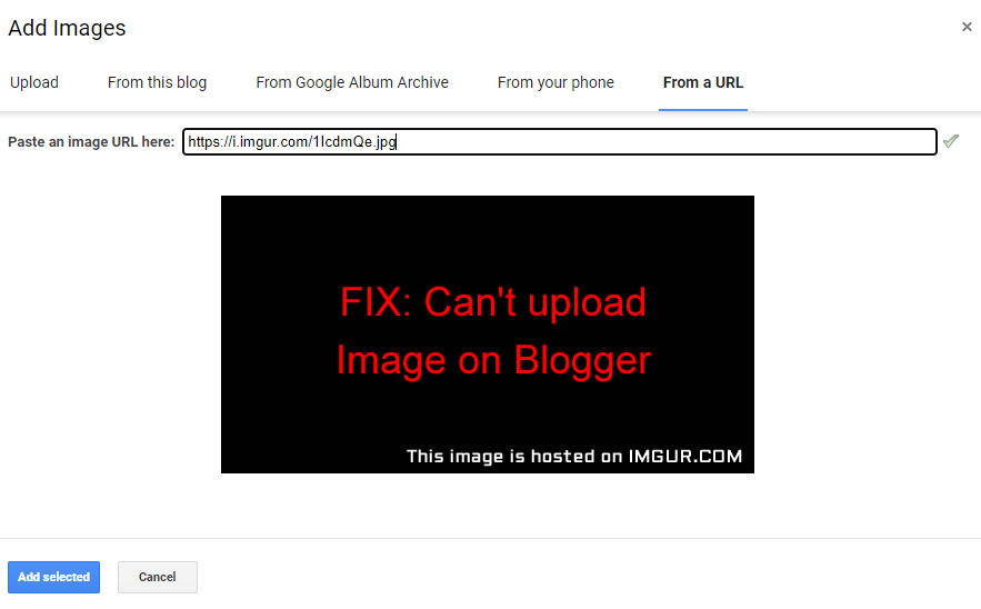 FIX: Can't upload Image on Blogger