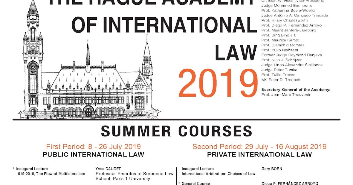 International Law Reporter: Hague Academy of International Law 2019 ...