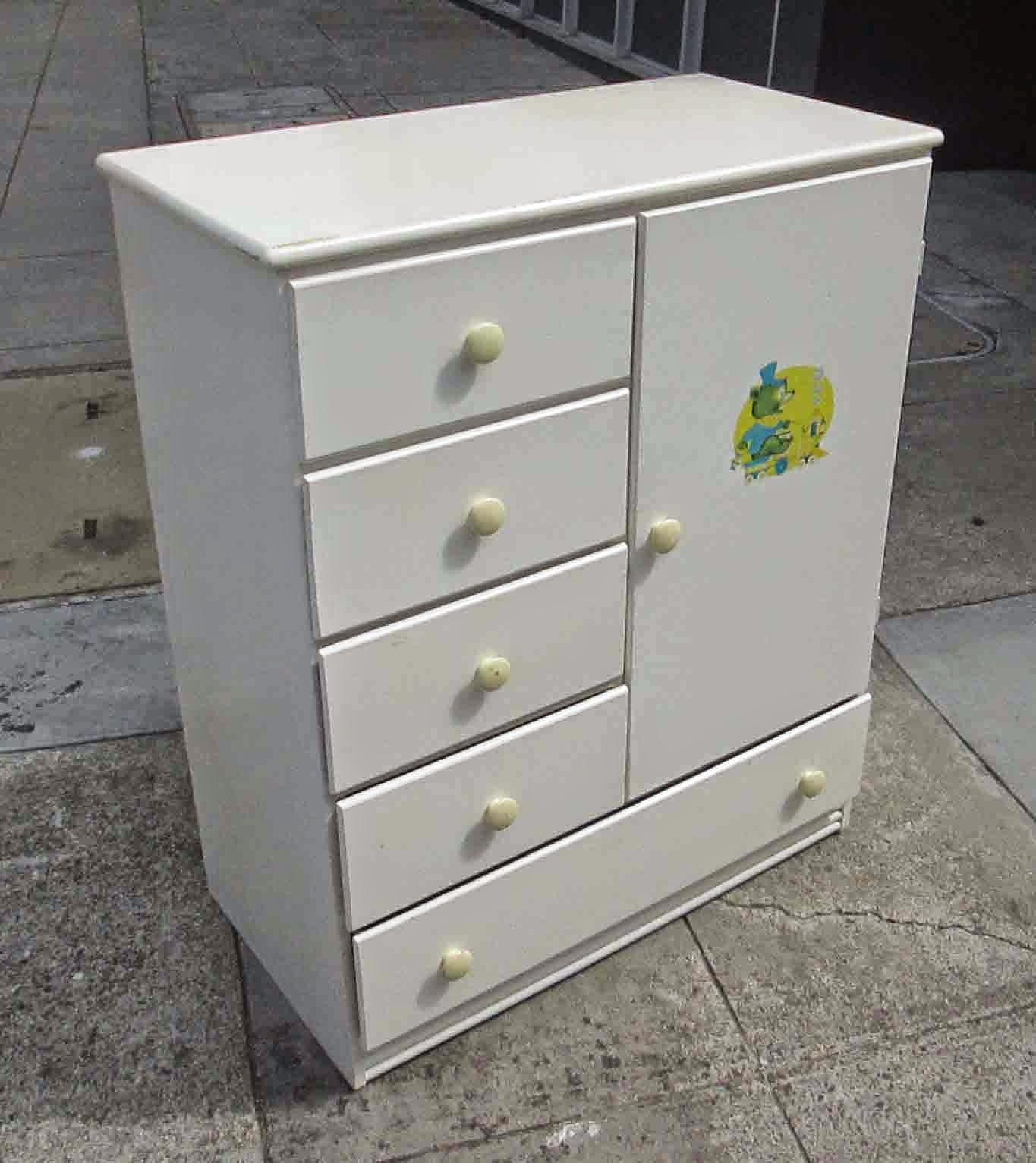 UHURU FURNITURE & COLLECTIBLES: SOLD White Child's Chifferobe - $75