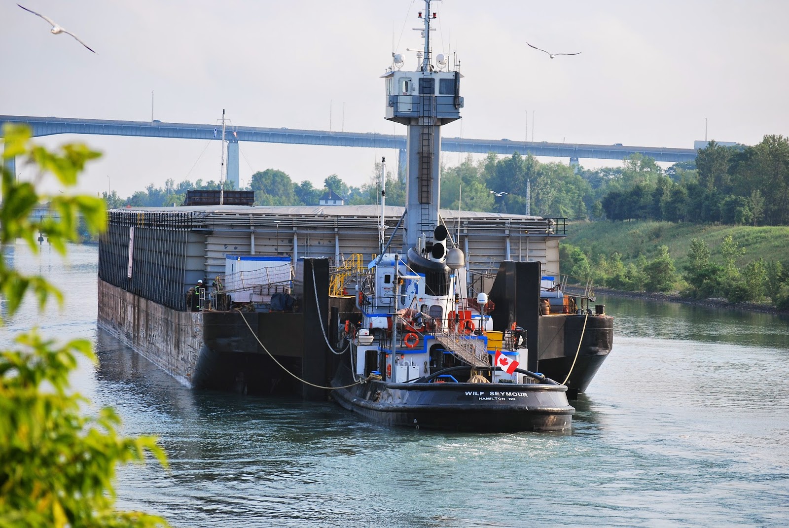 Vessels in the Welland Canal: Wilf Seymour, articulated tug, mated with ...