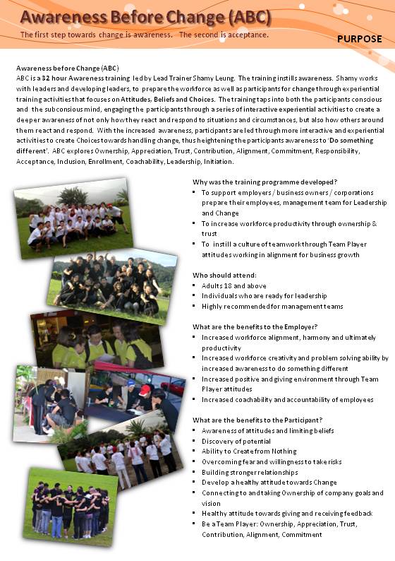 Awareness Before Change