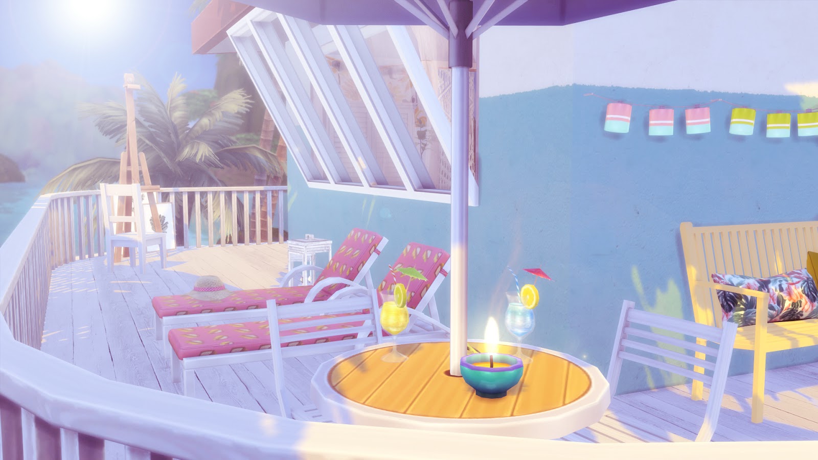 SIMS 4 | SURF STYLE DECOR | BEACH HOUSE | CASA DE PRAIA | DL + CC ...