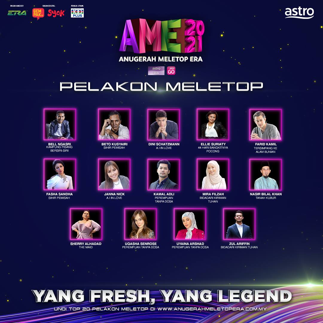 Pencalonan Awal 16 Kategori Anugerah MeleTOP ERA 2021, Yang Fresh Yang ...