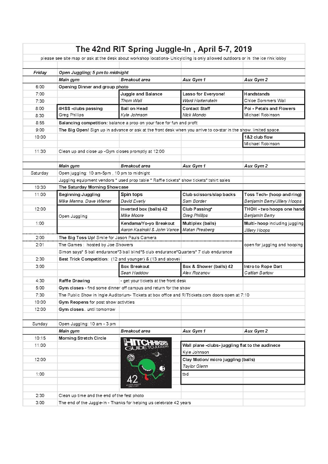 RIT Juggling Club: 2019