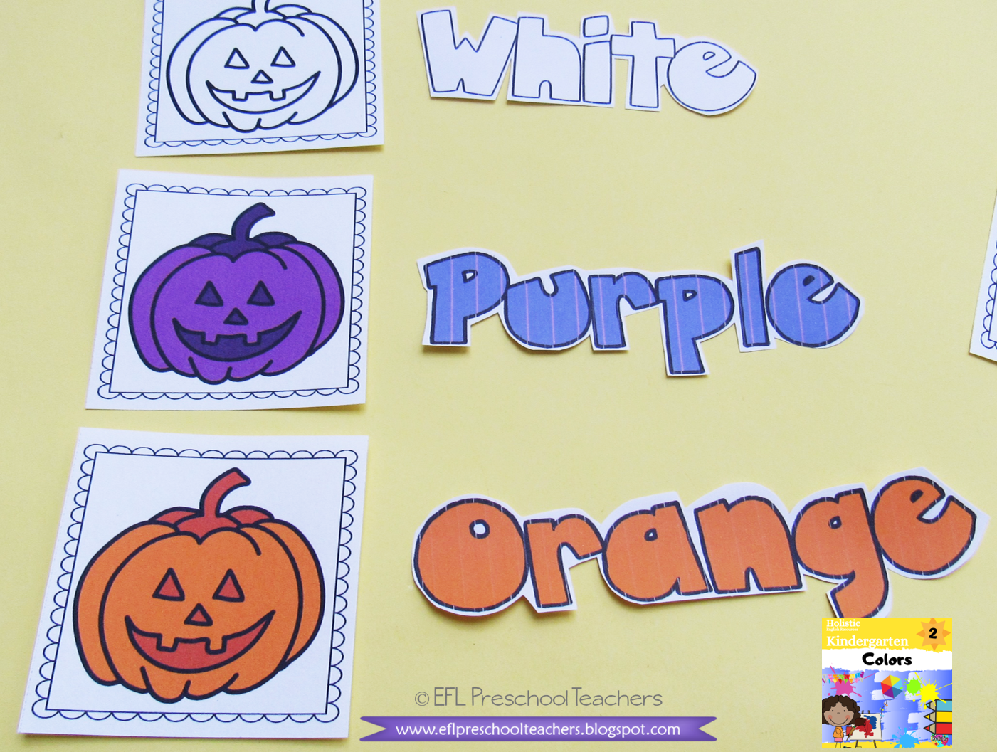 ESL/EFL Preschool Teachers: COLORS Theme for Kindergarten- Holistic ...