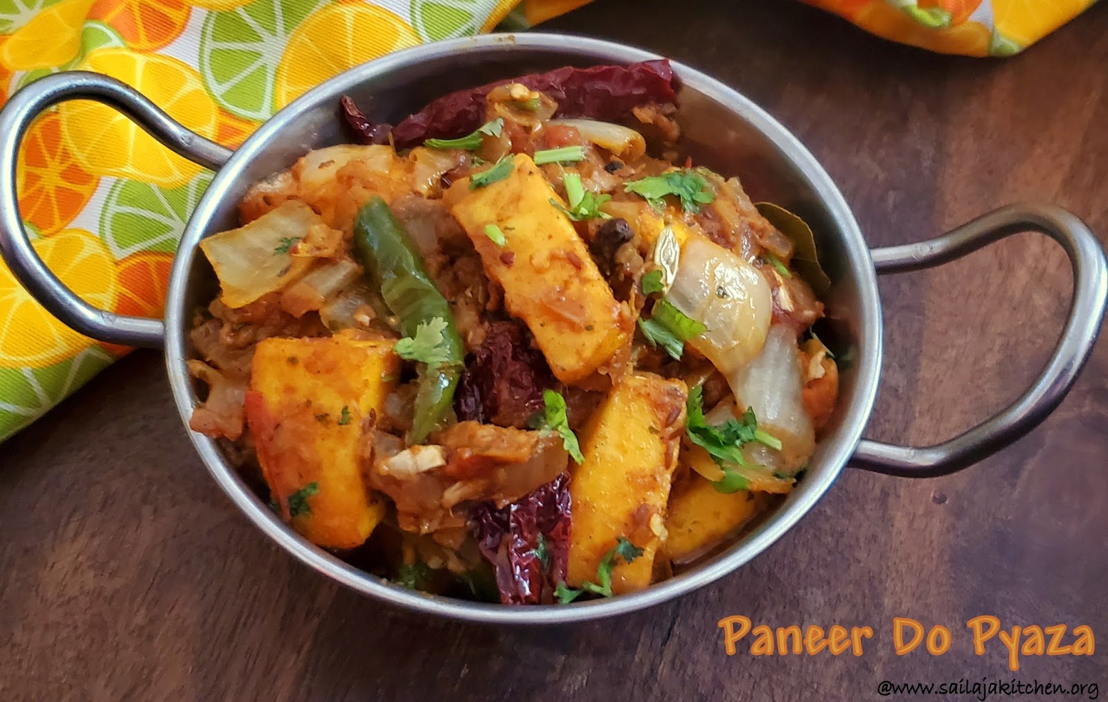 Sailaja Kitchen...A site for all food lovers!: Paneer Do Pyaza / Dhaba ...