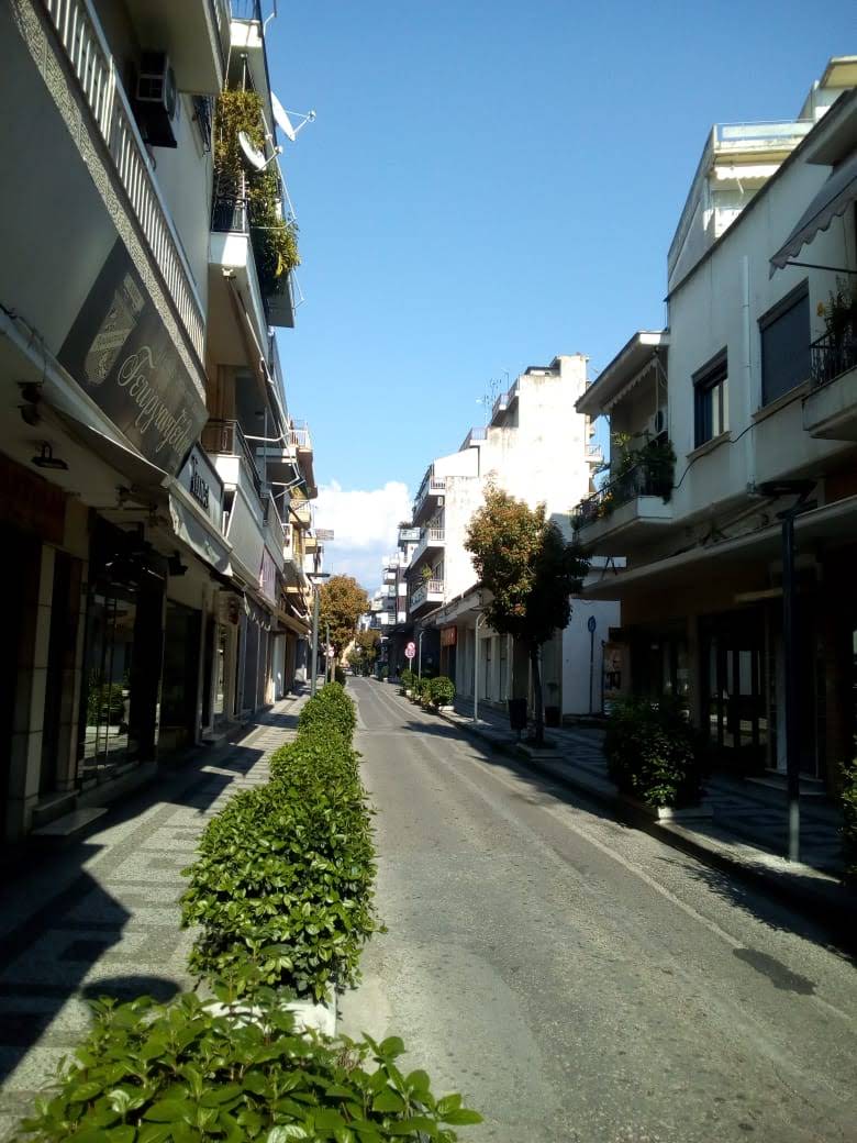 Window Shopping in Downtown Agrinio, Greece