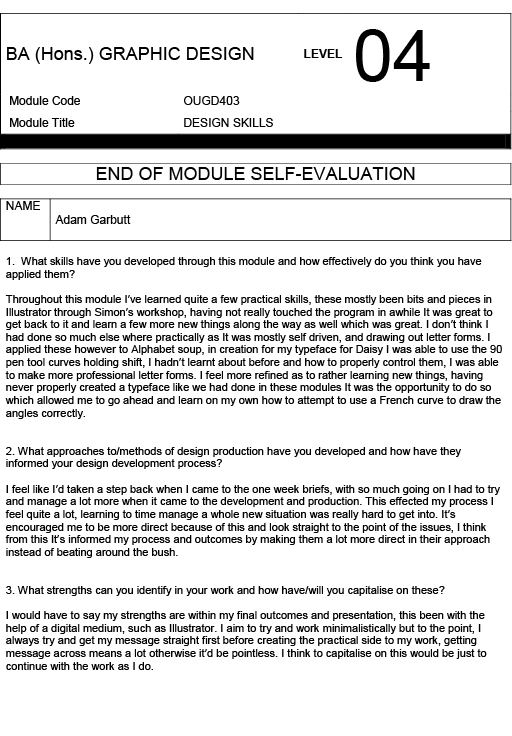Personal Professional Practices End of Module Assessment