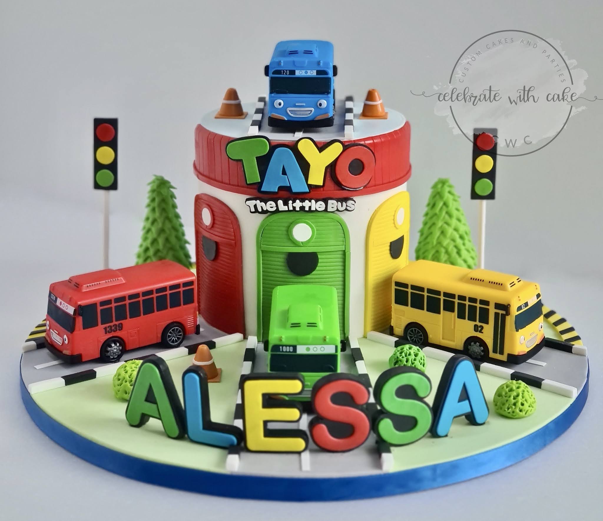 Celebrate with Cake!: Tayo Bus themed single tier Cake