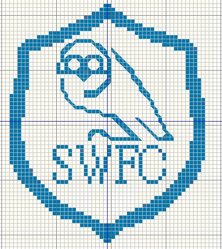 Buzy Bobbins: Sheffield Wednesday Logo Cross stitch design