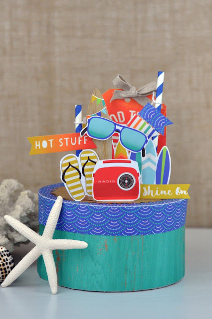 3d Beach Keepsake Box Paper Craft | Jen Gallacher