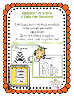 Alphabet Practice - 2 different sets for Toddlers ~ Preschool Printables