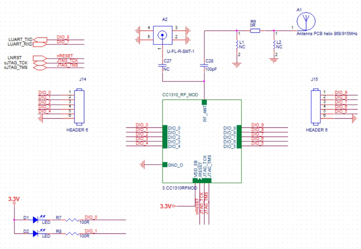 TRY의 MCU 세상: [CC1310/sub-1GHz] 보드에 직접 만들어서 테스트 해 봤습니다.