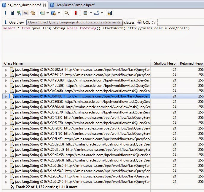 Xml and More: Eclipse MAT: Querying Heap Objects Using OQL