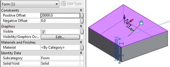 RevitCat: Extrusion Offset properties in Revit CME
