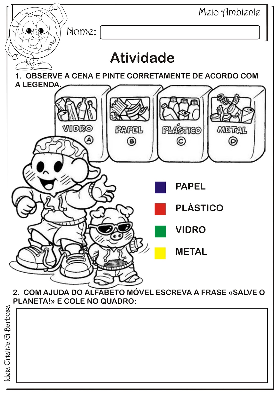 Atividade Dia Do Meio Ambiente Ed Infantil - FDPLEARN