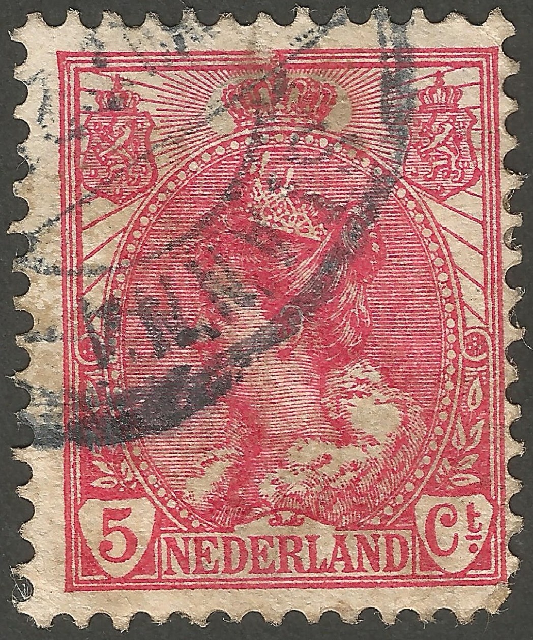 Stamps: Stamp Netherlands (1899) Queen Wilhelmina 5c