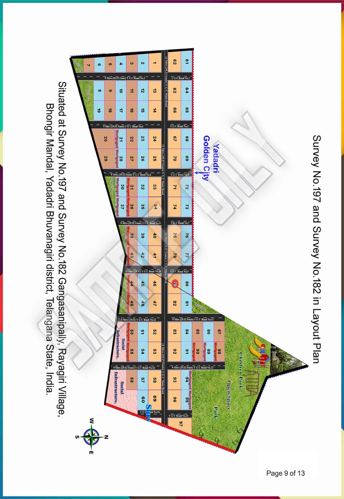 Yadadri Golden City: dtcp layout plots sale deed sample