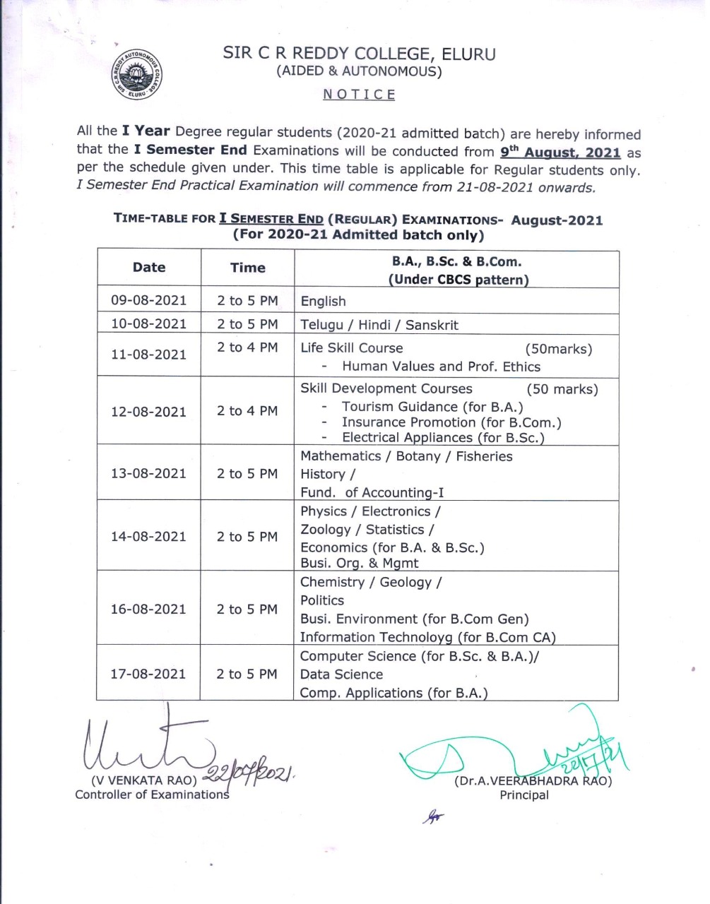 Department of Computer Science: Notice Board