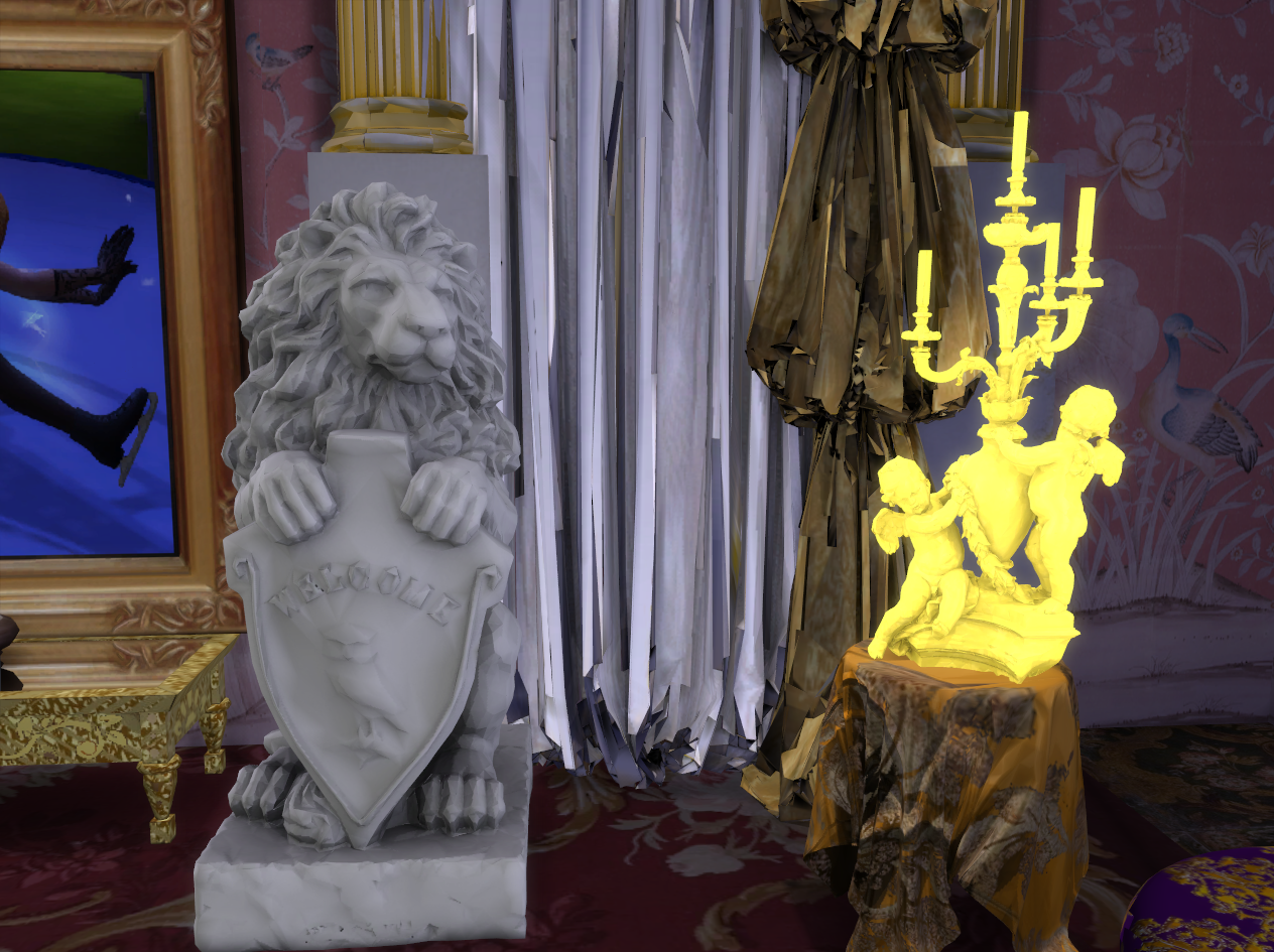 Anna Quinn Stories: Welcome Lion Statue For SIMS 4