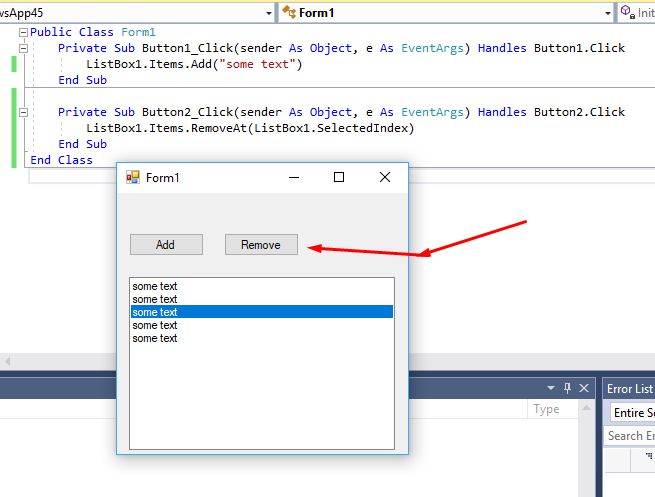How to remove selected item in ListBox? - Visual Basic 2017 How to remove selected item in ListBox? - Visual Basic 2017