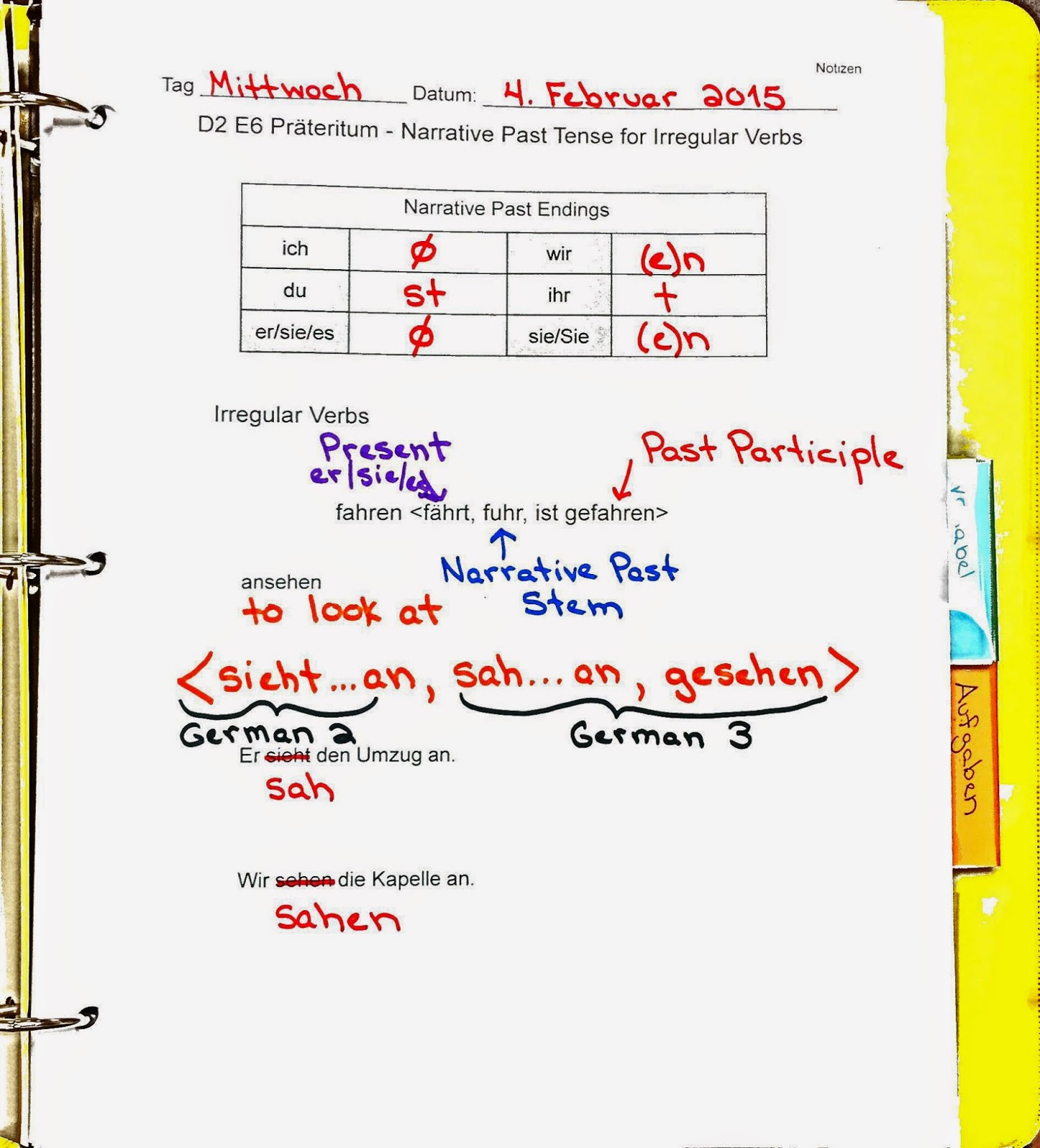 Alles Klar!: Präteritum