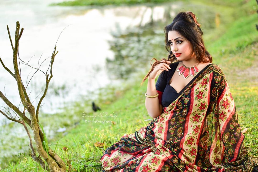 [50+] Rupsa Saha Chowdhury Hot Saree Photoshoot - RitzyStar