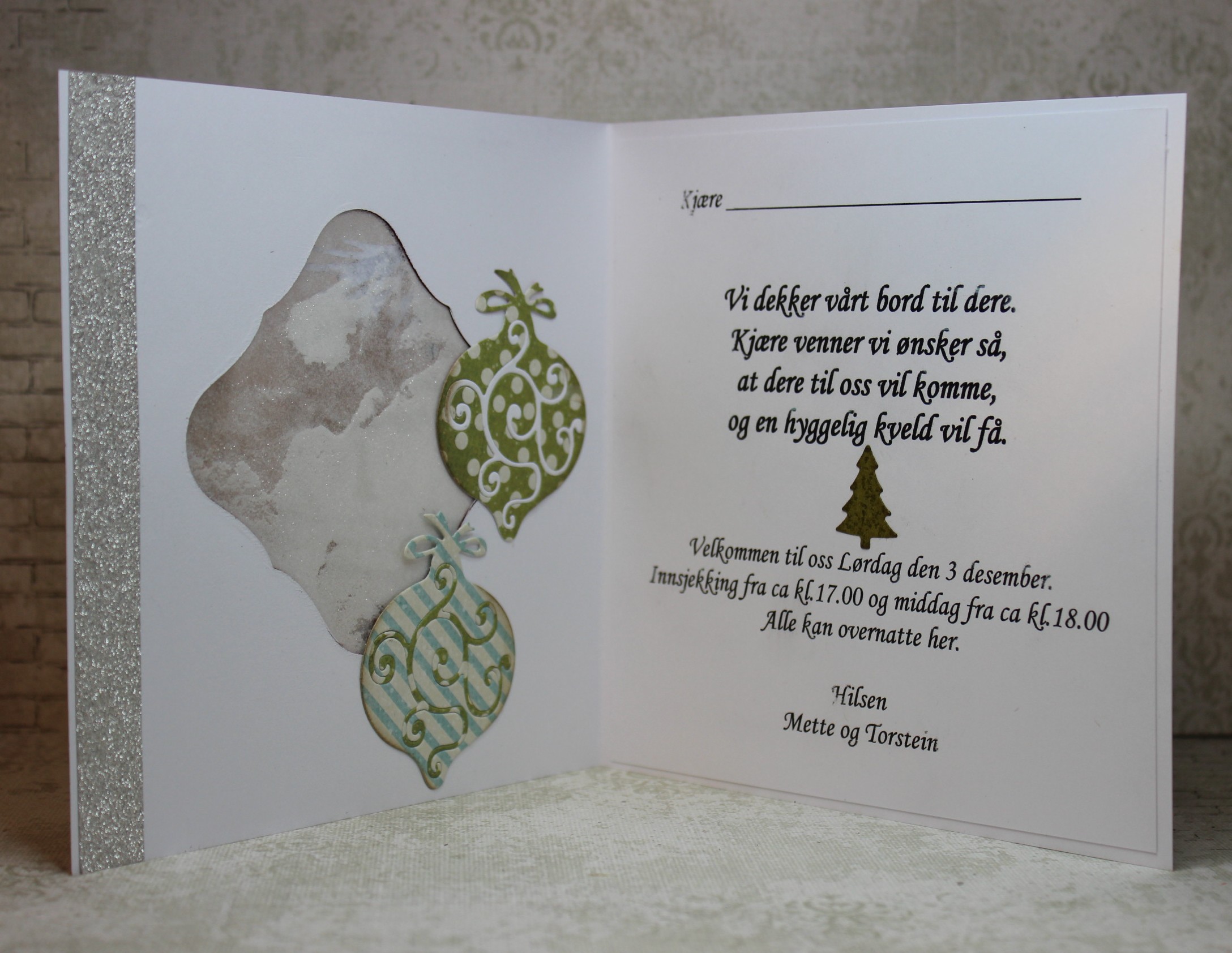 Lenas kort: Jule invitasjoner