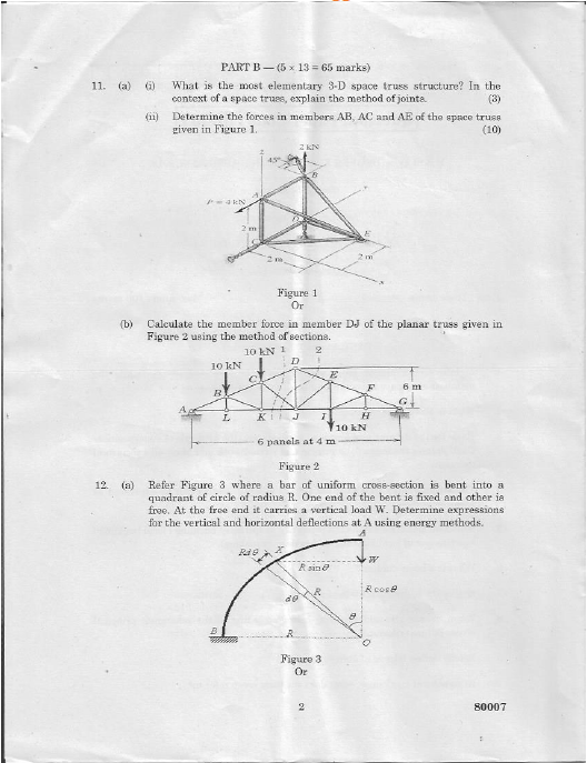 Anna University AE 8403 Aircraft Structures-I April/May 2019 Question ...