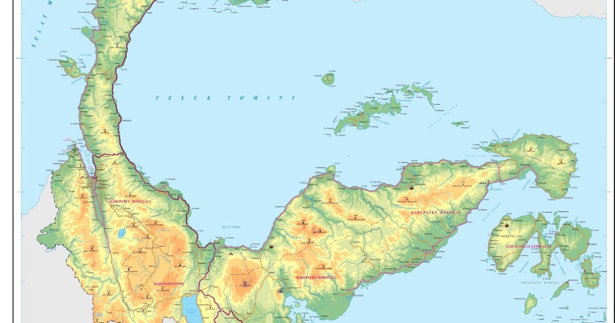 AMAZING INDONESIA: CENTRAL SULAWESI PROVINCE MAP