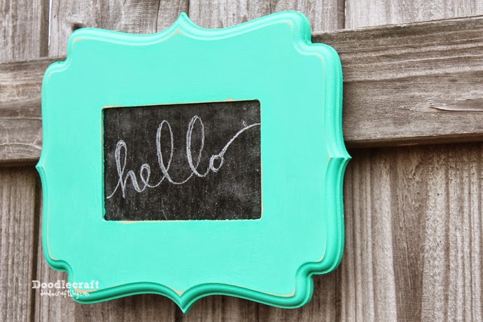 Curly Wood Frame Chalkboard!