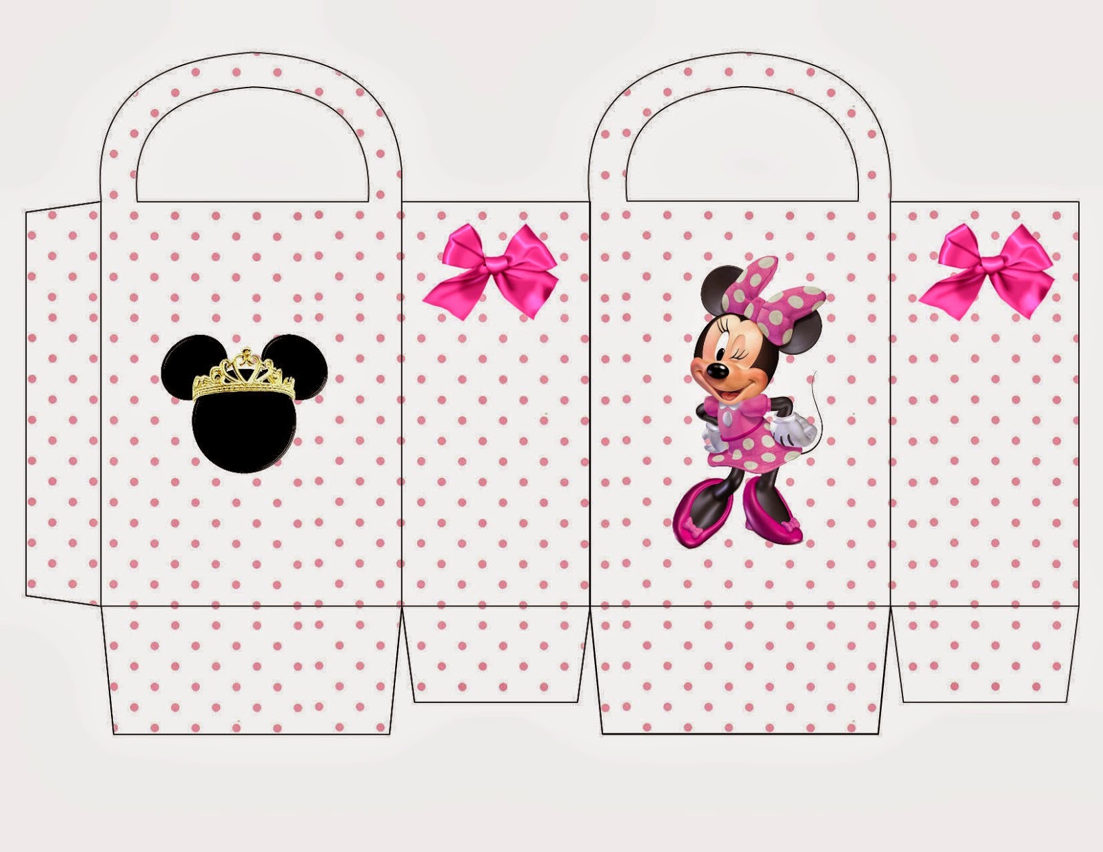 Minnie with Pink Polka Dots: Free Printable Candy Paper Bag. - Oh My ...