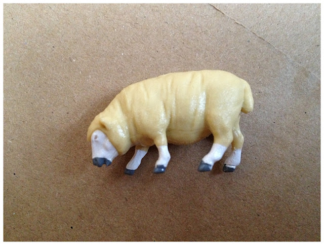 DIY Bride - Spray-Painted Sheep Cake Topper