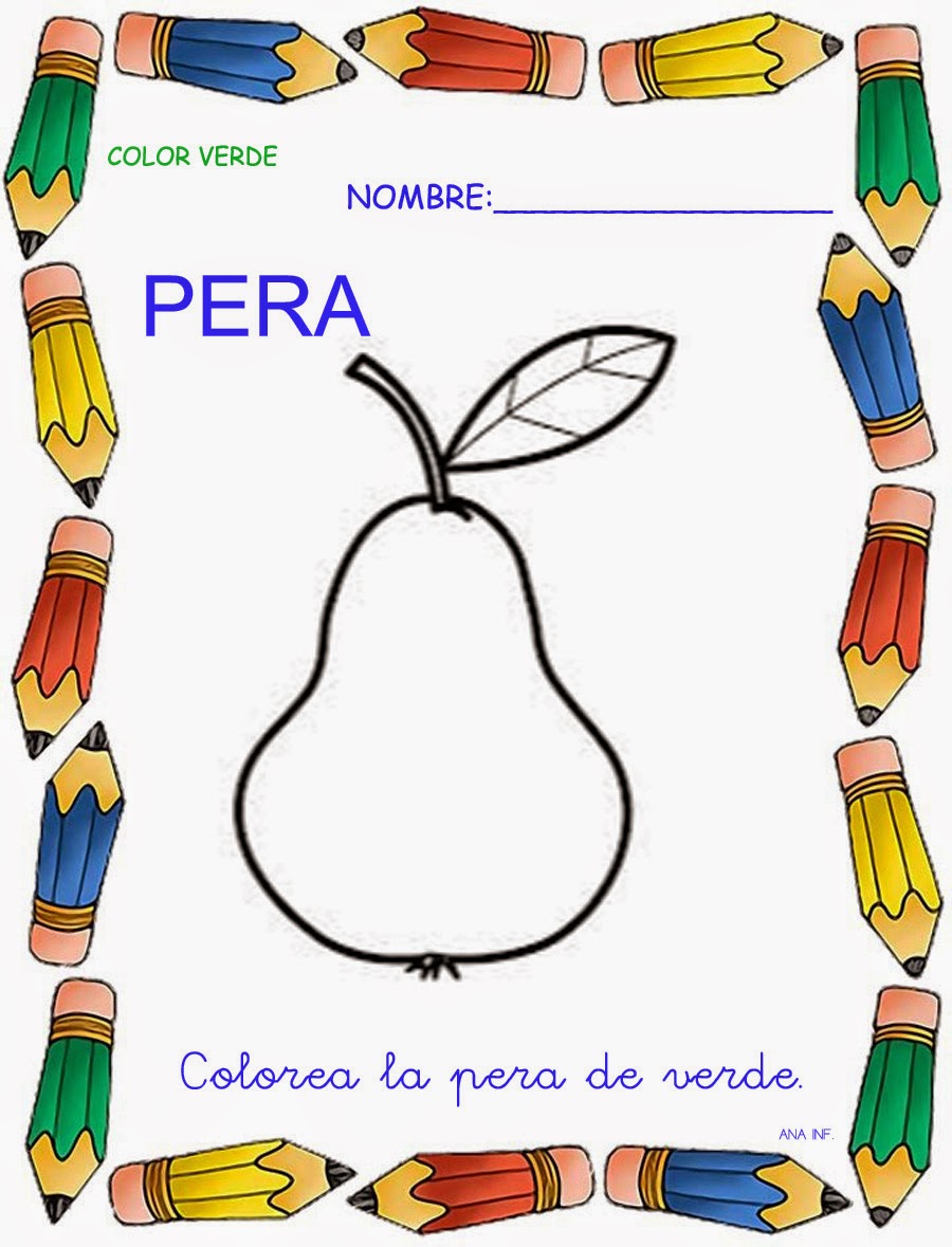 INFANTILES DE ANA V.: LOS COLORES: EL COLOR VERDE