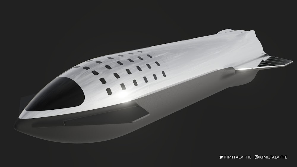 Renders of SpaceX new Starship design by Kimi Talvitie | human Mars