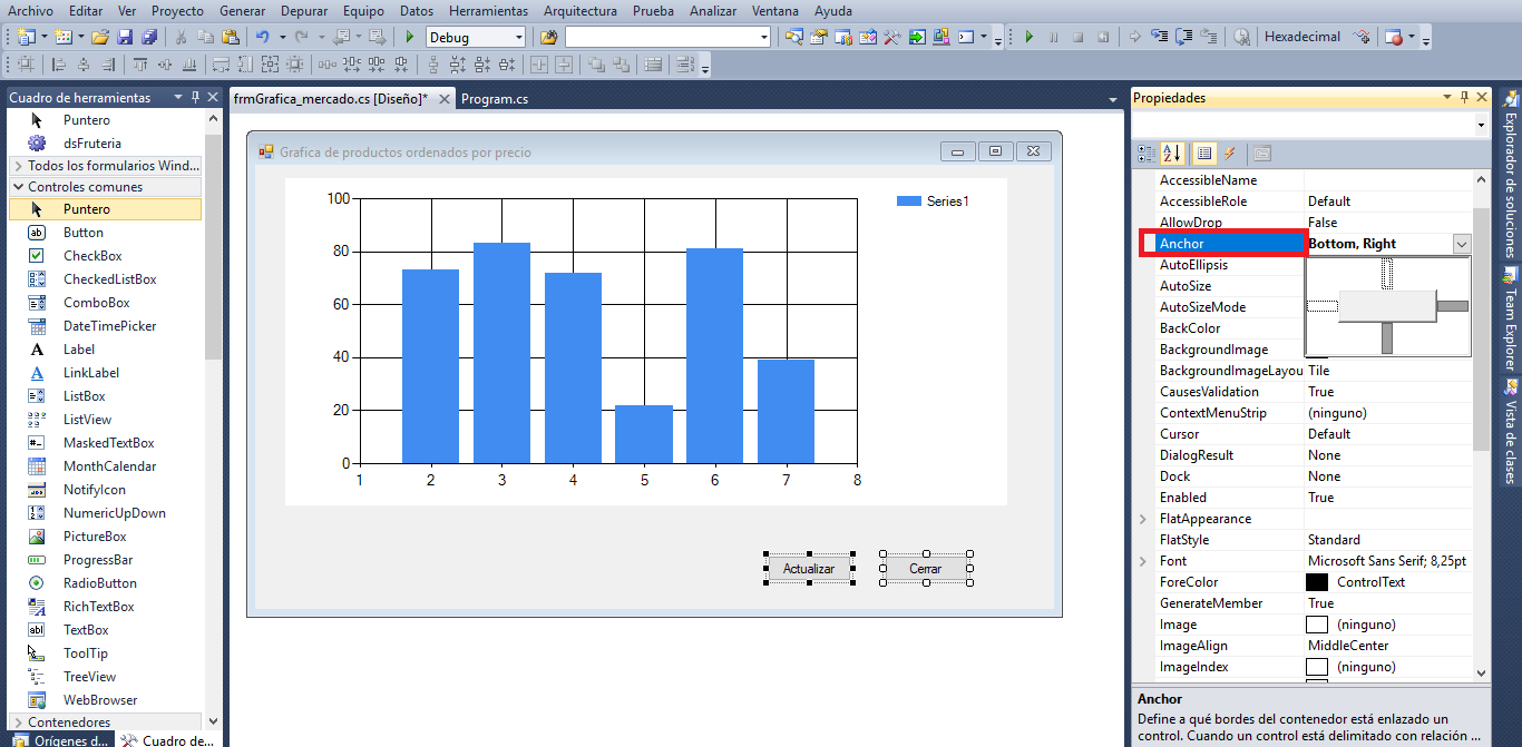 Gráficas en C# con ChartControl