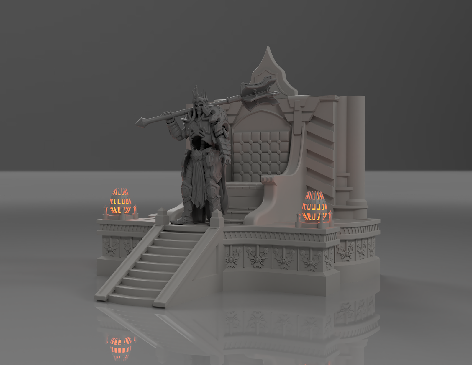 Throne for Leoric figurine by Fotis Mint - WIP | The3Dprinting 3D print ...