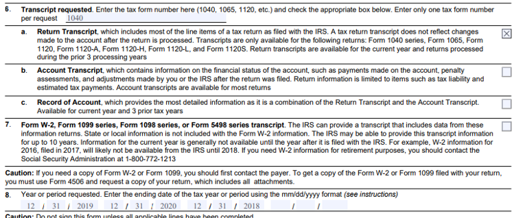 FAQ: IRS 4506-C Form Update