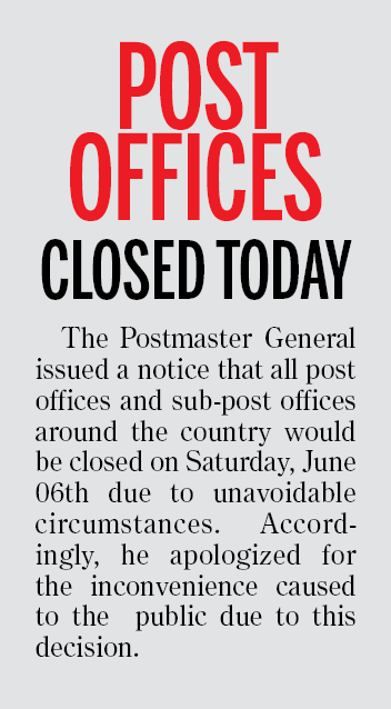 Post Offices Closed Today - Teacher