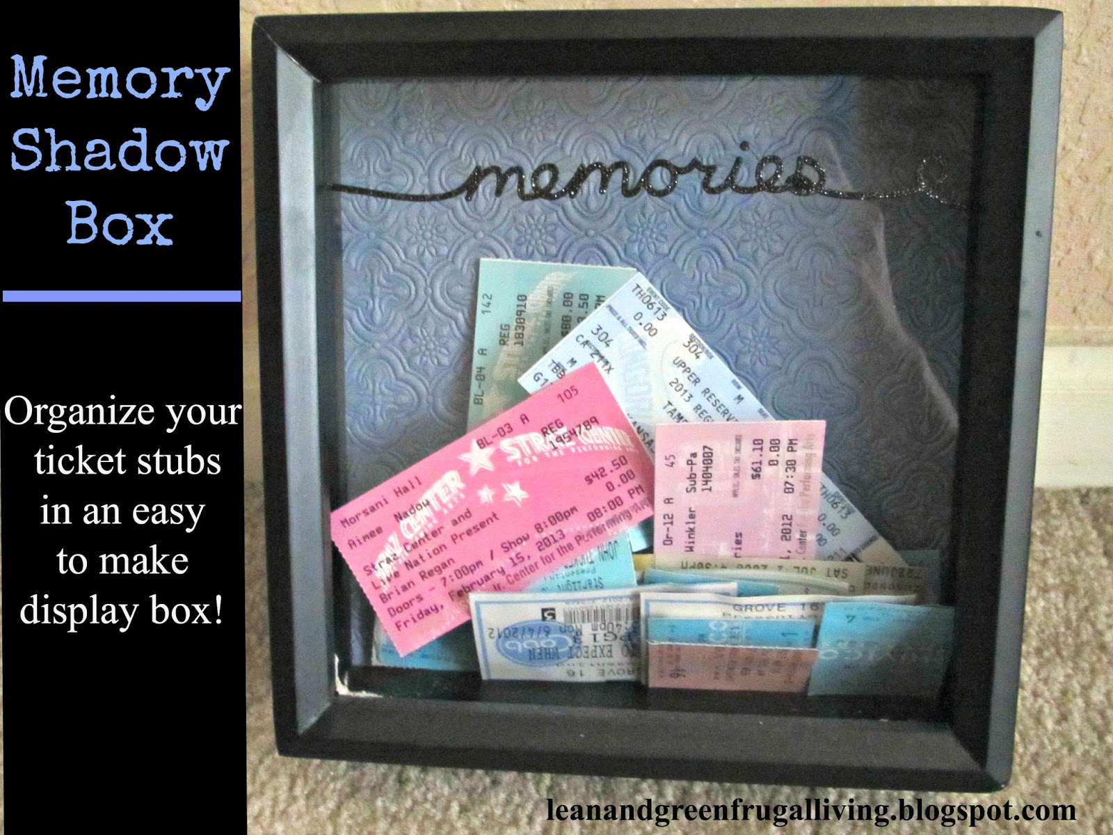 Organize Your Ticket Stubs in a Memory Shadow Box! - Take It From Nicole